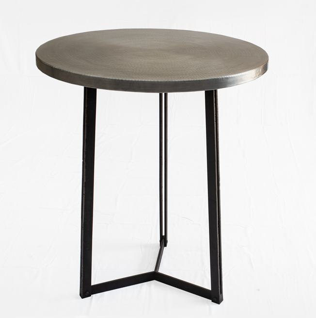 TRIPOD PUB TABLE. WROUGHT IRON BASE & COPPER OR ALUMINUM TOP – Forja ...